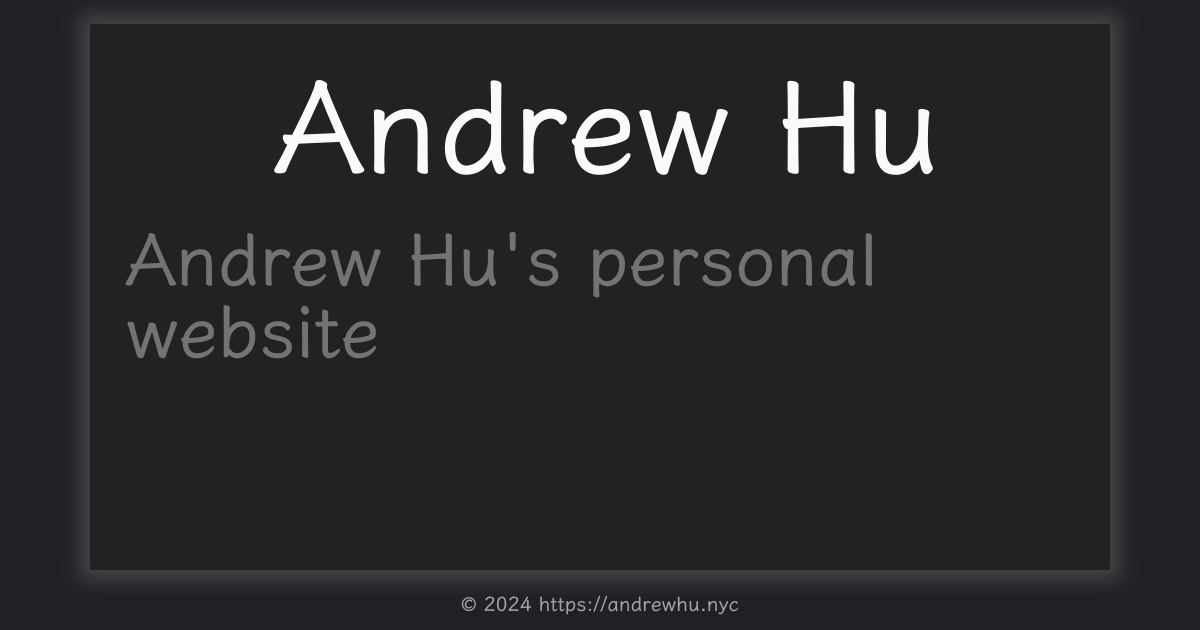 Andrew Hu